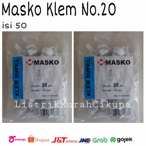 Jual Masko Klem Clip Kabel Cable No.20 No 20 mm Beton Supra Isi 50 Buah ...