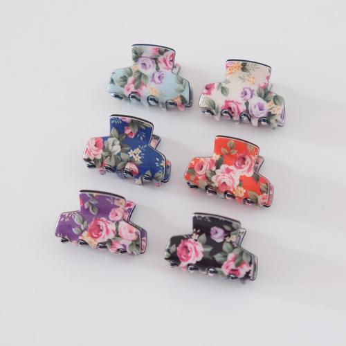 Jual Printed Squared Fleur Clip - Jepit Poni Jepit Fashion KOREA Import ...