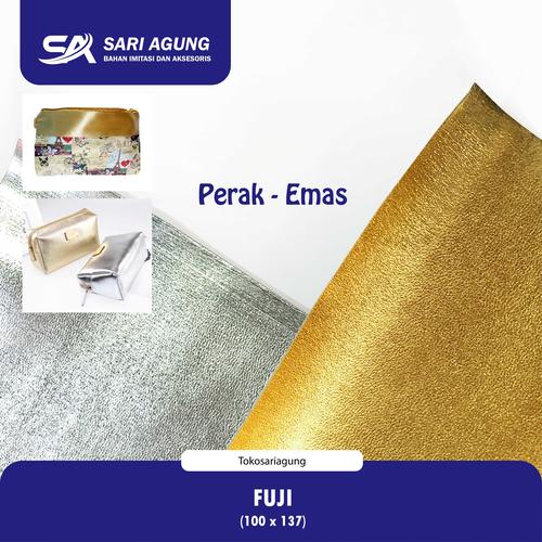 Jual FUJI EMAS PERAK (METER) BAHAN KULIT SINTETIS METALIK OSCAR GOLD ...