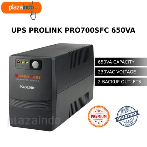 Jual UPS Prolink Pro 700SFC 650VA Penyimpan Daya Backup Listrik Original - Kota Surabaya ...