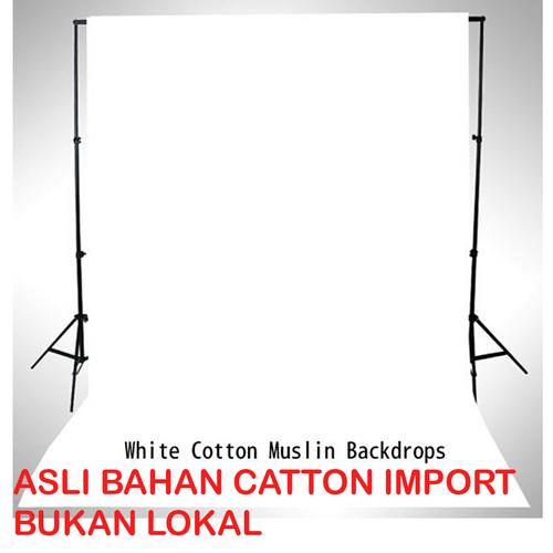 Jual Kain Cotton Katun Background Backdrop Putih / White 3x6 m Import ...