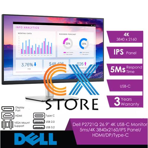 Jual DELL P2721Q 27 Inch 4K FHD USB-C Monitor IP Ultra-Thin - Jakarta ...