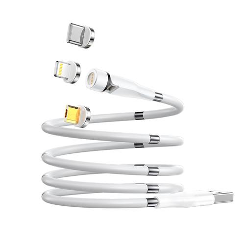 Jual BESTE Self Winding KABEL DATA MAGNETIC CABLE FAST CHARGING 3A 3in1 ...
