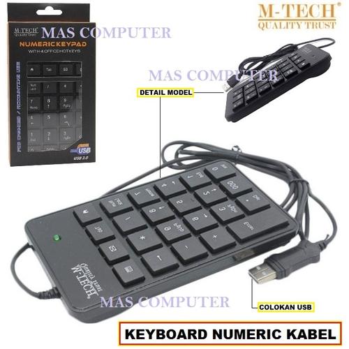 Jual Keyboard Numerik M tech Numeric Keypad with 4 office hotkeys - M ...