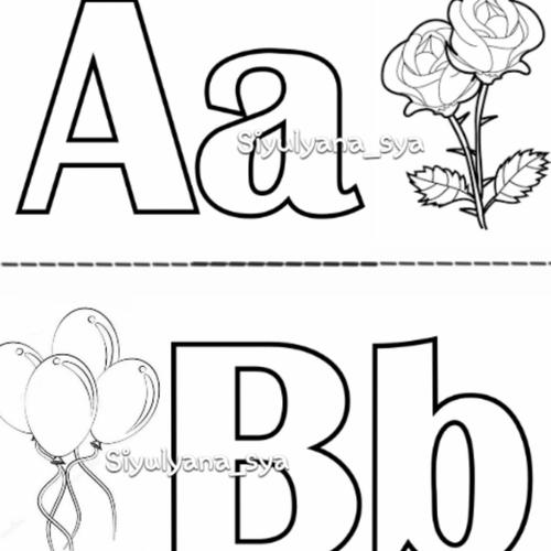 Jual Kertas Mewarnai ABC Alphabet / Sketsa gambar mewarnai - Kab ...