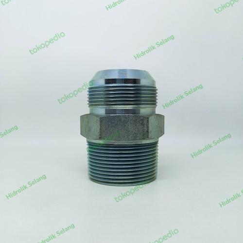Jual Double Nepel Hidrolik Drat JIC / MJ - NPT / MB 1-1/2" Inch - Kota Tangerang - Hidrolik ...
