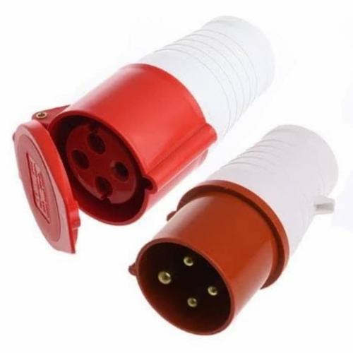 Jual steker mobile plug mounting 4p 32A mobile socket 4kaki 32A - male ...