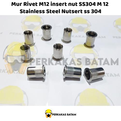 Jual Mur Rivet M12 insert nut SS304 M 12 Stainless Steel Nutsert ss 304 ...