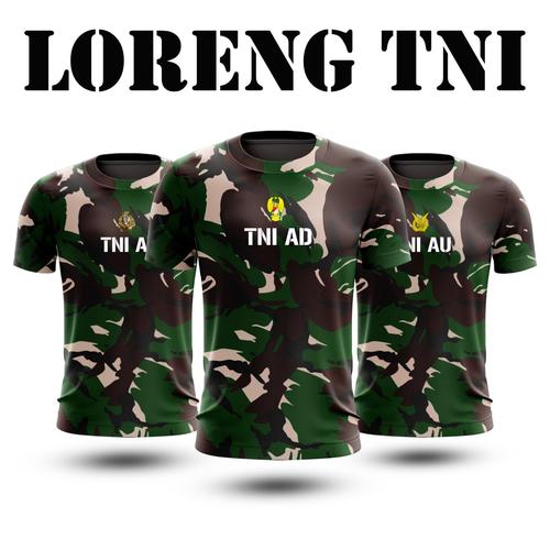 Jual Kaos Drifit Loreng Tni Ad Tni Al Tni Au / Daleman PDL Loreng TNI ...