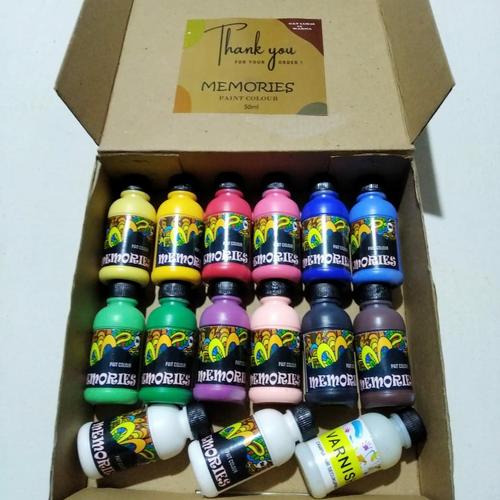Jual SATUAN Cat Lukis Acrylic Serbaguna Ukuran 50 ml - Biru Muda - Kab ...