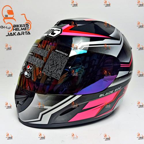 Jual BMC HELM BLADE 200 #9 BLACK BLUE FUXIA FULL FACE - Jakarta Utara ...