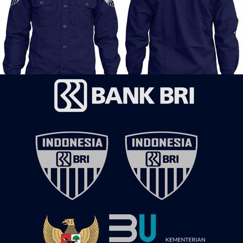 Jual kemeja bank bri seragam kemeja bank bca mandiri bni - Hitam, M ...