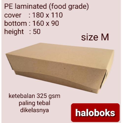 Jual Paper Lunch Box Kraft - Kotak Makanan Kertas - Take away Box ...