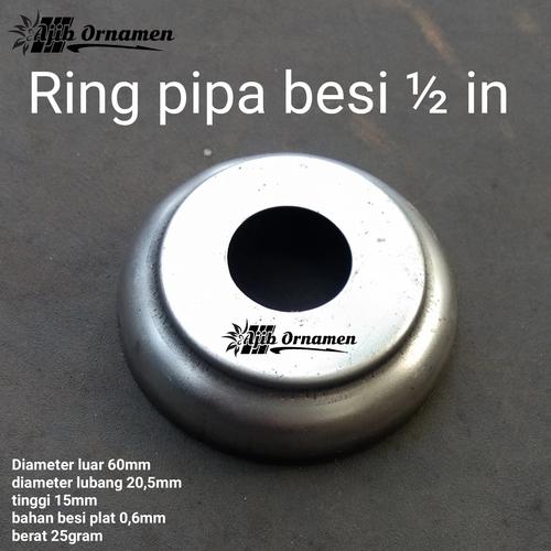 Jual ring pipa besi ½ in tapak pipa 1/2 setengah in ornamen pintu pagar ...