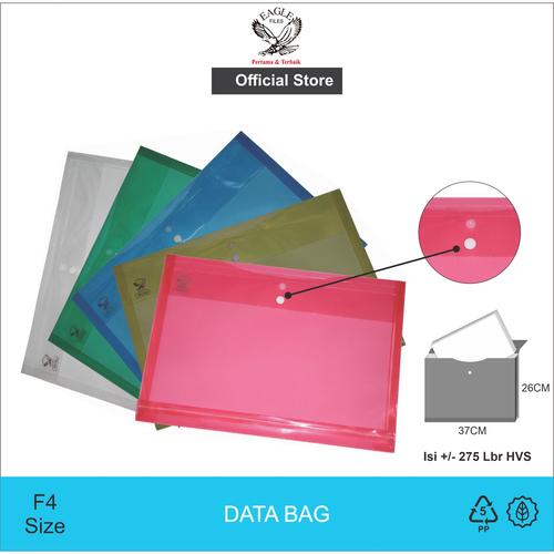 Promo EAGLE FILES Map Plastik Kancing / Data Bag Horizontal F4 (Folio ...