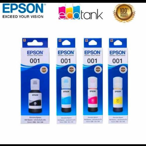 Jual Paket 1 Set Tinta Epson 001 Original untuk L4150 L4160 L6160 L6170 ...