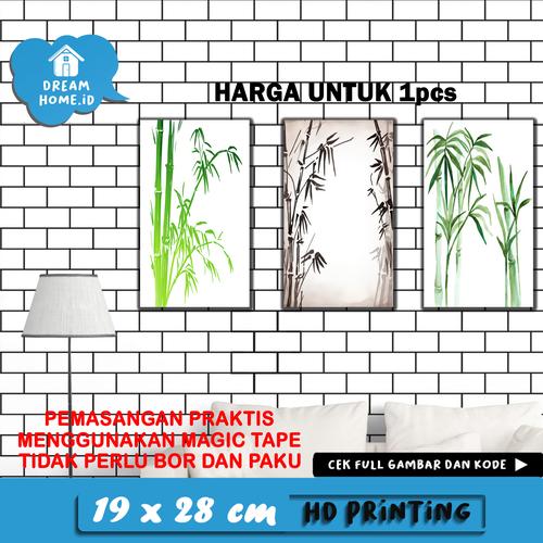 Jual poster gambar pohon bambu / wall decor hiasan dinding 1-12 ...