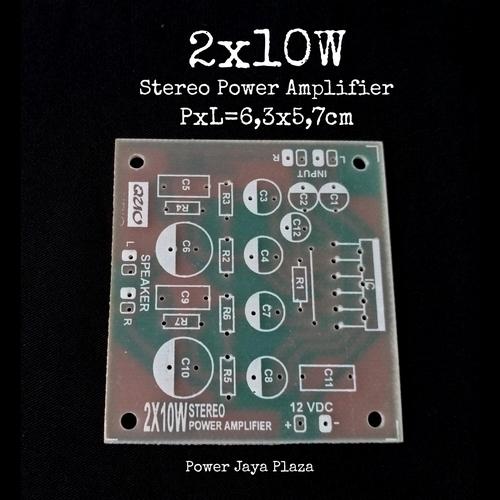 Jual Pcb 2x10W 12v Stereo Power Amplifier menggunakan IC TDA2005 TDA ...