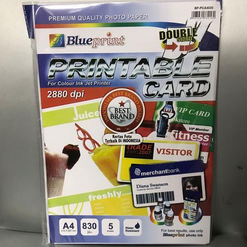 Jual Kertas ID Card Printable Card White ID Card White BLUEPRINT A4 ...