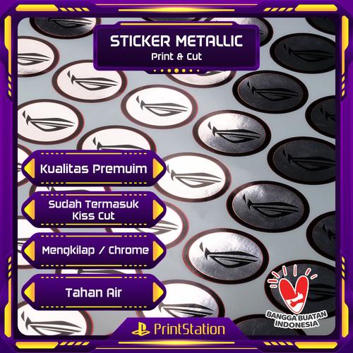 Jual Cetak Stiker / Print Sticker Label Metallic Silver Gold A3+ Kiss ...