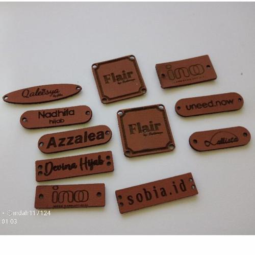 Jual LABEL KULIT/LABEL HIJAB/LABEL BAJU/LOGO/BRAND/MERK/KULIT SINTETIS ...