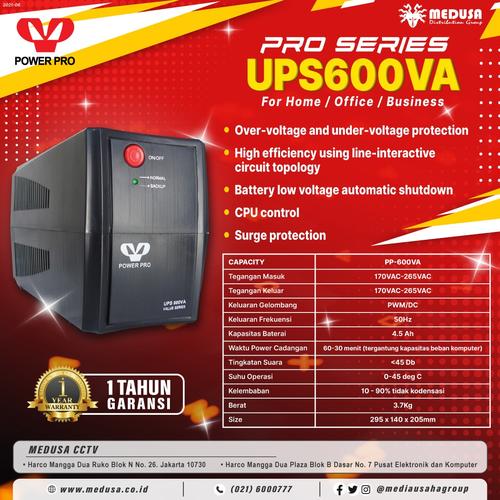 Jual UPS Power Pro 600VA - Jakarta Pusat - Priority CCTV | Tokopedia