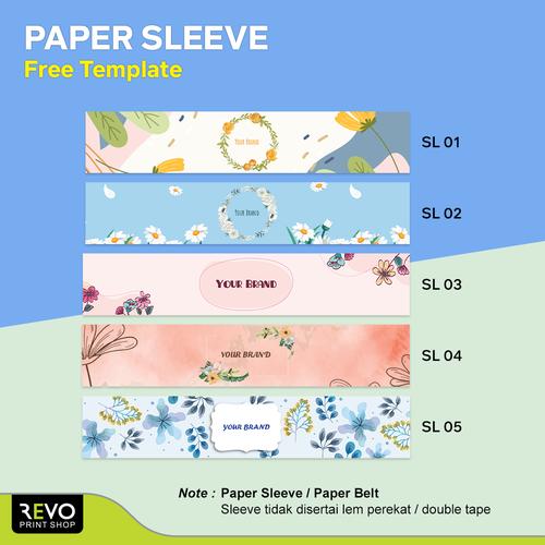 Jual Paper Belt Paper Sleeve Packaging tanpa perekat Label roll hijab ...