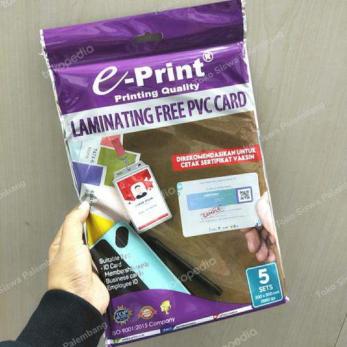 Jual E-PRINT LAMINATING PVC CARD (PLASTIK KHUSUS UNTUK PRINT ID CARD ...