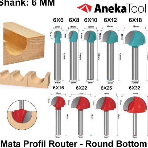 Jual Mata Profil Router Round Bottom 6 mm Nose Cove Bits - Jakarta ...