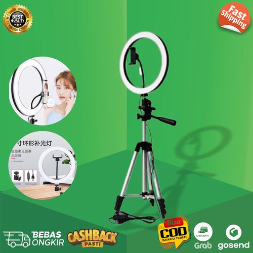 Jual Paket Ring Light Besar dan Tripod Lampu Ringlight Tiktok Vlog ...