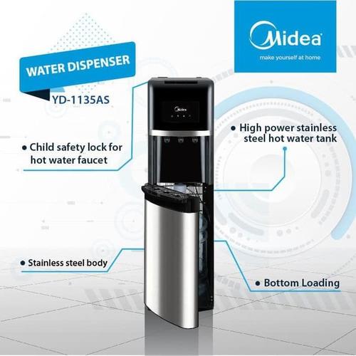 Promo Midea Dispenser Galon Bawah - YD1135AS Bottom Loading Stainless ...