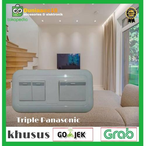 Jual Saklar 3 PANASONIC / Saklar Triple PANASONIC / Saklar 3 Gang ...