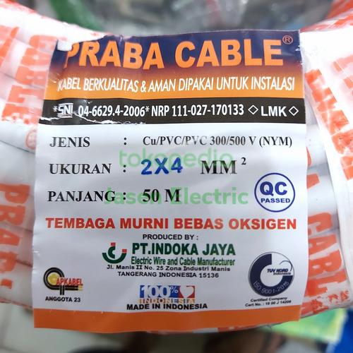 Jual KABEL NYM PRABA 2x4 mm SNI LMK - HARGA PER METER - Kota Palembang ...