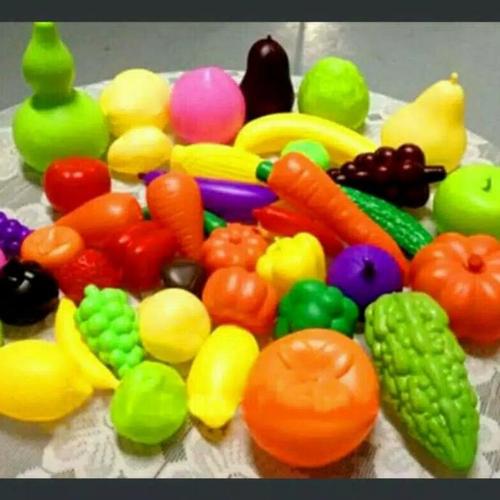 Jual Mainan Anak Bentuk Buah Buahan Dan Sayur Sayuran Plastik Set ...