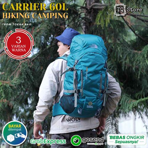 Promo Carrier 60 Liter Tas Gunung Hiking Camping Ransel Outdoor Tokha ...