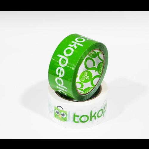 Jual LAKBAN CORTAPE TOKOPEDIA - ISOLASI TOKPED WARNA PUTIH HIJAU SATUAN ...
