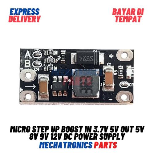 Jual Micro Step Up Boost In 3.7V 5V Out 5v 8v 9v 12v DC Power Supply ...