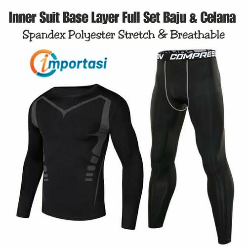 Jual Inner Suit Base Layer Full Set Baju Celana Olahraga Gym Touring ...