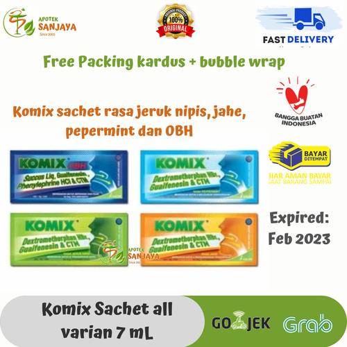 Jual komix sachet peppermint, jahe, jeruk nipis & obh - OBH ( biru tua ...