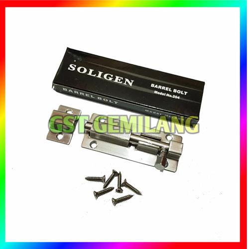 Jual Grendel SOLIGEN 3 inci STAINLESS STEEL BARREL BOLT - Kota Medan ...