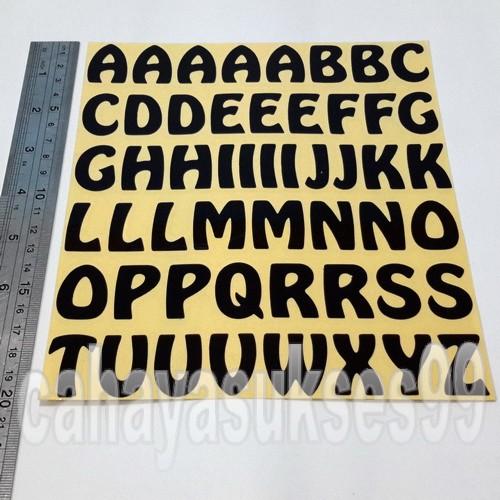 Jual Sticker Cutting Alphabet Abjad Huruf Font HOBO Hitam Sticker Label ...