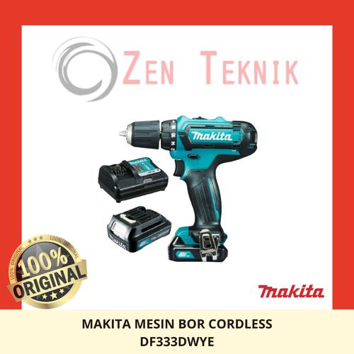Jual Makita DF333DWYE / DF 333 DWYE Mesin Bor Baterai Cordless Drill ...