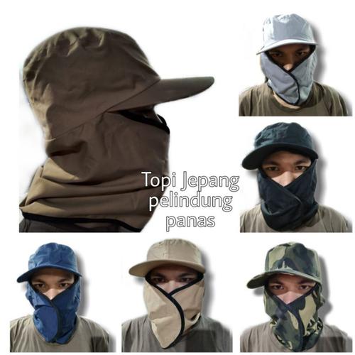 Jual Topi JEPANG topi masker topi mancing proyek - Hitam - Kab. Bandung ...