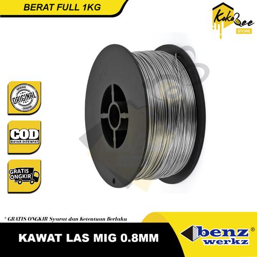 Jual Kawat las flux core 0.8mm 1kg CO2 kawat las mig tanpa gas 0.8 mm 1 kg - Jakarta Pusat ...