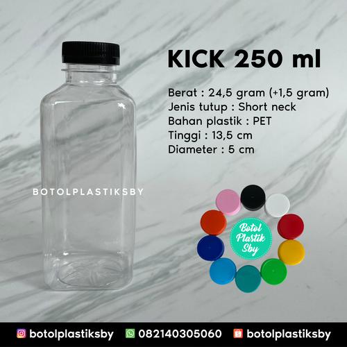 Jual Botol Kick 250 ml Kotak Petak Plastik - Hitam - Kab. Sidoarjo ...