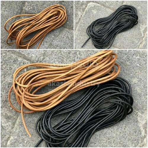 Jual Tali Kulit - Rounded genuine leather Strap (Leather Cord Leather ...