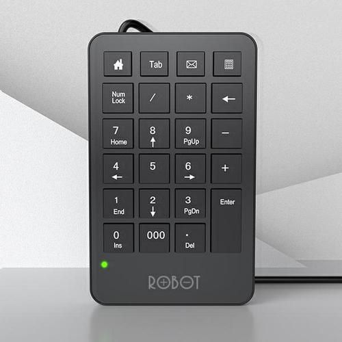 Jual ROBOT RK-01 Wired Numeric Keypad Black RK01 Keyboard Numeric Robot ...