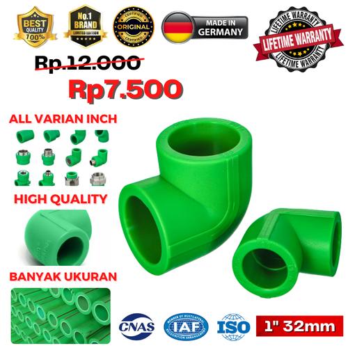 Jual Elbow PPR 1 Inch 90 Derajat 32mm Fitting Pipa PPR Elbow / Keni Premium - 1/2 Inch 20mm ...