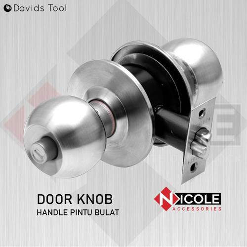 Jual Kunci Kamar Mandi Handle Pintu Rumah Bulat Stainless Nicole 587S ...