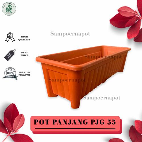 Jual pot bunga tanaman panjang bergelombang high way 50cm - PJG MERAH ...